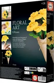 EDUCA 3D puzzle Floral Art: Žluté růže / papírová dekorace / bez lepid