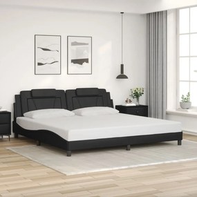 Rám postele Viana s LED bez matrace černý 200 x 200 cm 3214043