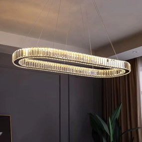 Toolight Toolight, LED stropní svítidlo 100x30 cm, 22W, APP1508-CP, zlatá matná, OSW-06971