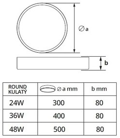 T-LED SMART Tuya LED svítidlo RENDO 36W CCT kulaté bílé SMART Tuya LED svítidlo RENDO 36W CCT kulaté bílé