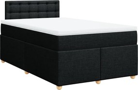 Box spring postel s matrací černá 120x200 cm textil 3286663
