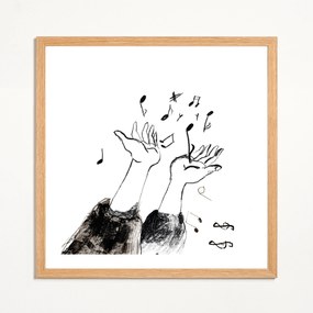 Petra Lemonnier | Melodie Rám: Bílý, Velikost: 40 x 40 cm