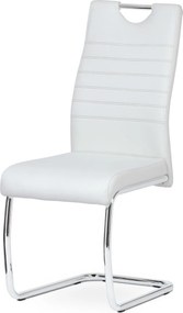 Autronic Pohupovací jídelní židle DCL-418 WT, ekokůže bílá/chrom