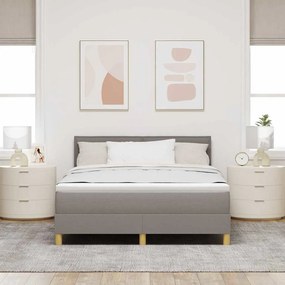 Postel s boxspringem s polštářem Taupe 140 x 200 cm textil 3338850