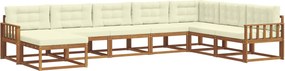 Venkovní pohovková souprava 8 ks Přirozená a Krémová 3367993