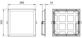 Philips - LED Podhledové svítidlo PROJECTLINE LED/15W/230V 29,5x29,5 cm