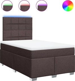 Box spring postel s matrací tmavě hnědá 120x190 cm textil 3292730