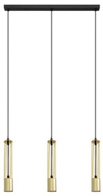 LED Lustr na lanku BARS 3xGU10/4,8W/230V zlatá