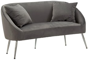 Designová pohovka Caerwyn 137 cm šedá / stříbrná
