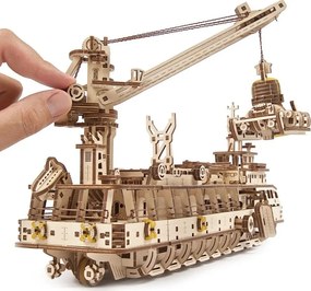 Hračka Ugears 3D dřevěné mechanické puzzle Výzkumná loď [6950378]