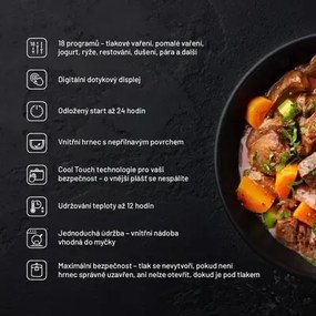 Lauben Multi Cooker 18SB Czech Edition / Multifunkční hrnec / 6L / 18