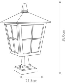 Elstead BL50M-BLACK - Venkovní lampa CANTERBURY 1xE27/100W/230V IP43