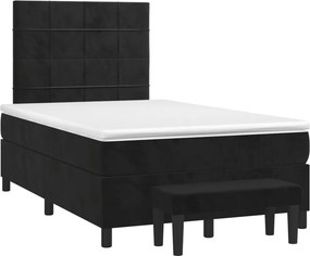 Box spring postel s matrací černá 120 x 200 cm samet 3137835