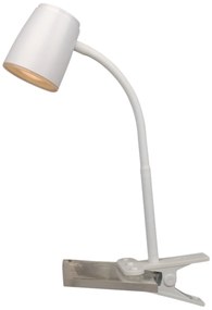 TOP-LIGHT LED moderní stolní lampička s klipem MIA C, bílá Mia KL B