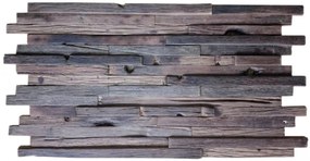 Dřevěná lodní mozaika - obkladový panel 600 x 300 x 6 - 12 mm (0,18 m²)