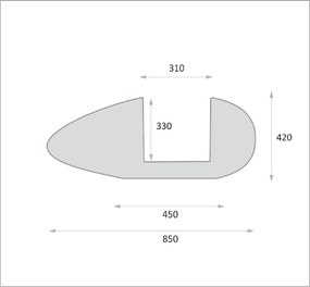 Interiérový květináč VELA, výška 85 cm, šedý, outlet