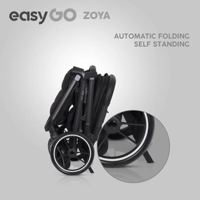 Kombinovaný kočárek EasyGo Zoya 2v1 Ebony Black