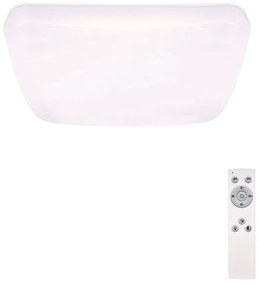 Solight LED stropní světlo Star, čtvercové, 24W,1440lm, dálkové ovládání, 37cm