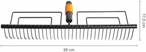 Fiskars QuikFit Hrábě široké, 58cm (135514) 1000656