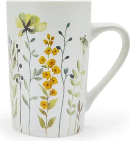 Porcelánový hrnek Oranžová louka, 300 ml – motiv planých máků v teplých tónech, matný povrch