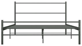 vidaXL Marketos Rám postele šedý kov 120 x 200 cm