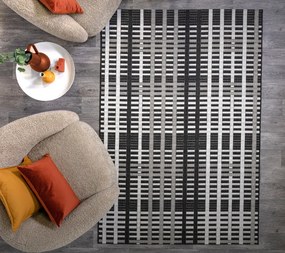 Tribeca Design Kusový koberec Granton Black Grid Rozměry: 160x230 cm