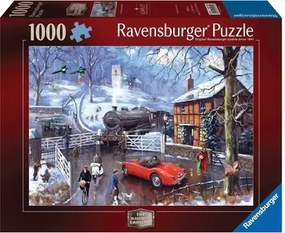 RAVENSBURGER Puzzle Železniční přejezd / 1000 dílků / 70 x 50 cm