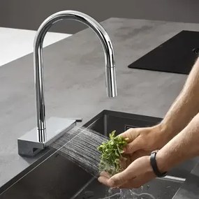 Hansgrohe - Dřezová baterie Aquno Select s výsuvnou koncovkou a plochý