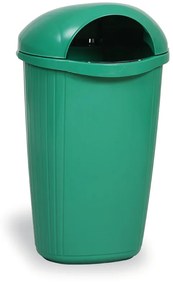 Venkovní odpadkový koš na sloupek DINOVA, 50 l, světle zelený