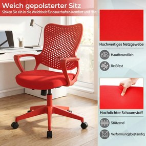 Costway Ergonomická kancelářská židle s prodyšným síťovaným opěradlem, výškově