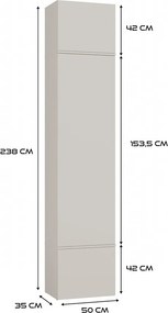Předsíňová stěna Haga II 150 cm kašmír