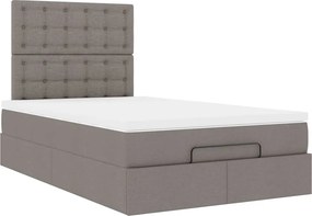 Osmanský rám postele s matrací taupe 120x200cm textil 3313317