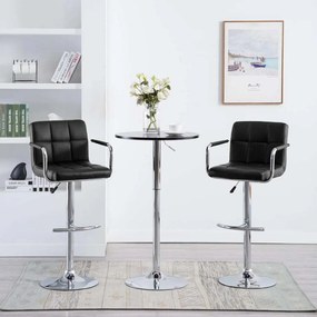 vidaXL Barové stoličky 2 ks umělá kůže [323624] Barva: Černá