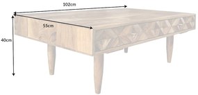 Designový konferenční stolek Halia Honey 102 cm akácie