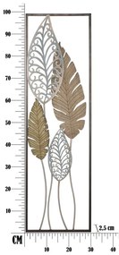 Kovová nástěnná dekorace Mauro Ferretti Foglie II, délka