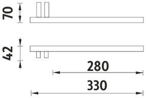 Nimco Držák na ručníky pravý do nábytku KEIRA - KE 22060AP-26