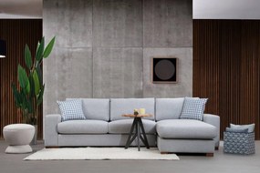 Designová rohová sedačka Bellona 290 cm světle šedá - pravá
