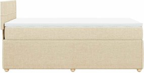 Box spring postel s matrací krémová 80 x 200 cm textil 3289588