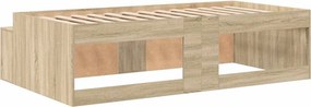 Rám postele se zásuvkou Sonoma dub 90 x 190 cm Kompozitní dřevo 3335207