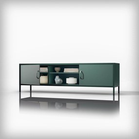TV stolek XL ROSARIA 1700 x 400 x 500, lahvově zelený