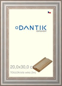 DANTIK rámeček 20x30 | TOULON bílá velká (Sklo Čiré)