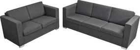 Dvojdílná sada pohovek textil tmavě šedá 274214