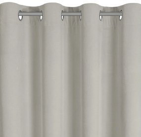 ZATEMŇOVACÍ ZÁVĚS (100%) NA KROUŽCÍCH NITA 140X250 CM TMAVĚBÉŽOVÁ