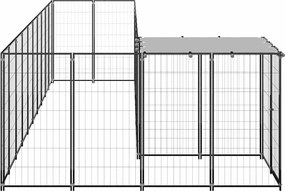 Psí kotec černý 7,26 m² ocel 3082237