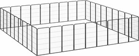 36panelová ohrádka pro psy černá 50 x 100 cm práškovaná ocel 3115965