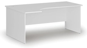 Rohový kancelářský psací stůl PRIMO WHITE, 180x120 cm, levý, bílá