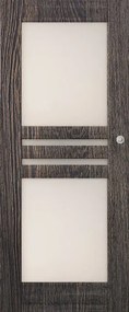 posuvné interiérové dveře do pouzdra MADERA model 6 Průchozí rozměr: 70 x 197 cm, Orientace dveří: Levé dveře, Dekor: Dub kartáčovaný