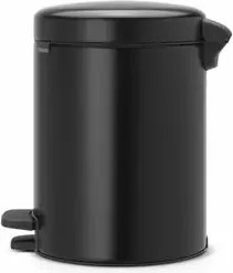 Brabantia Newicon Pedálový odpadkový koš 5 L černá / průměr 20.5 cm /