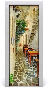 Fototapeta samolepící na dveře Řecké hospody 75x205 cm