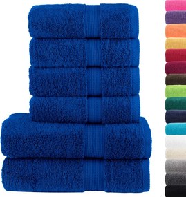 6dílná sada ručníků Premium SOLUND modrá 600 g/m² 137555